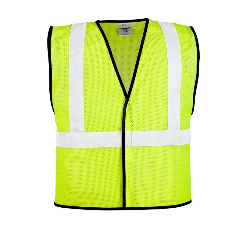 Kishigo 1571 Hook and Loop Mesh Lime Vest | Equipment Direct