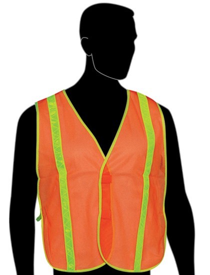 N16230 All Mesh Orange Non-ANSI Vest, With Reflective Stipes ...