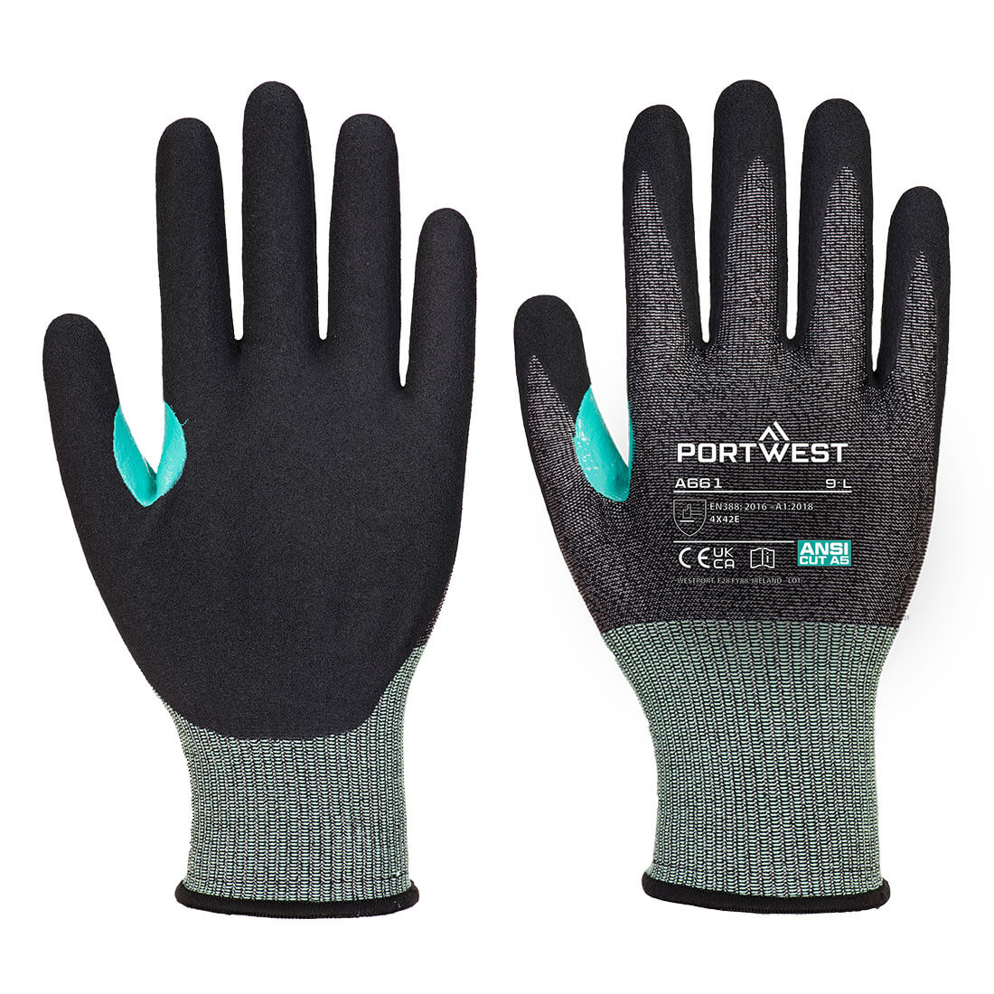 Portwest A673 Cut A5 Nitrile Foam Palm Coated Glove (DZ)